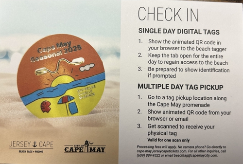 Official Website for the City of Cape May NJ - Beach Tag