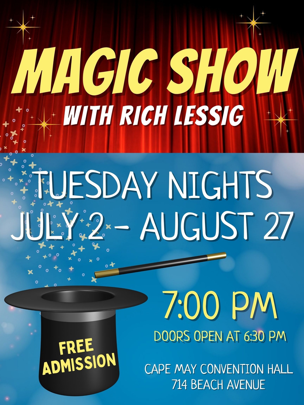 Official Website for the City of Cape May NJ - Free Magic Show with ...