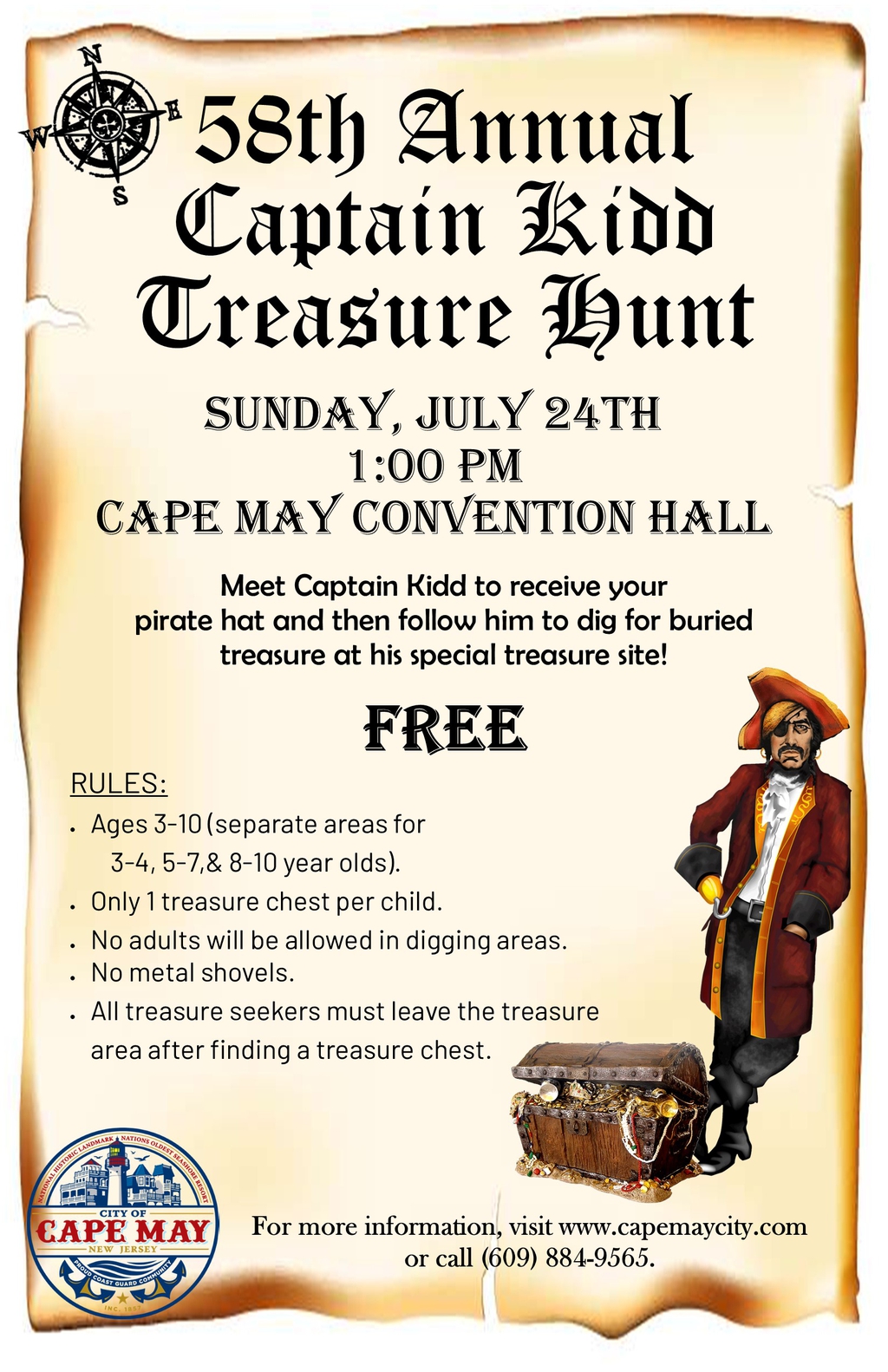 Official Website for the City of Cape May NJ - 58th Annual Captain Kidd ...