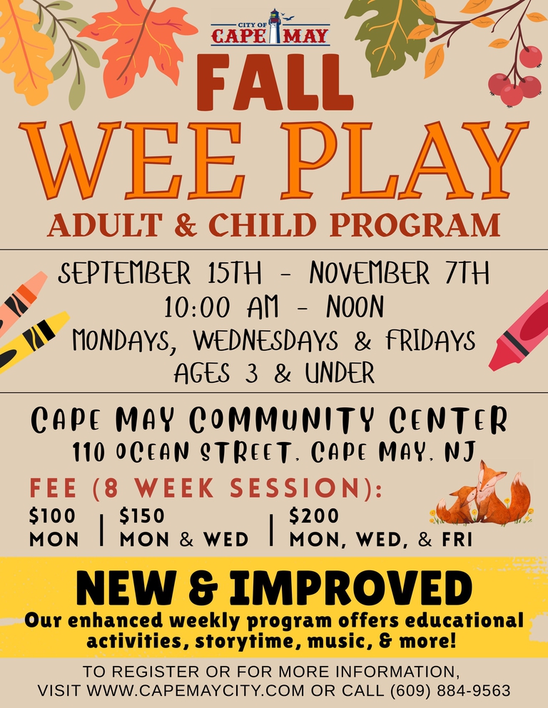 Official Website for the City of Cape May NJ - Wee Play